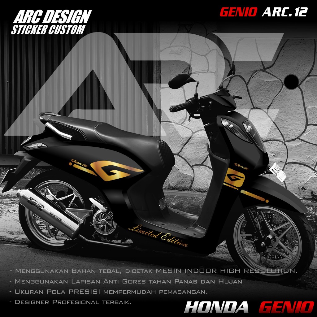 LATEST Decal Sticker Honda GENIO Full body - Scotlet Sticker Variations ...
