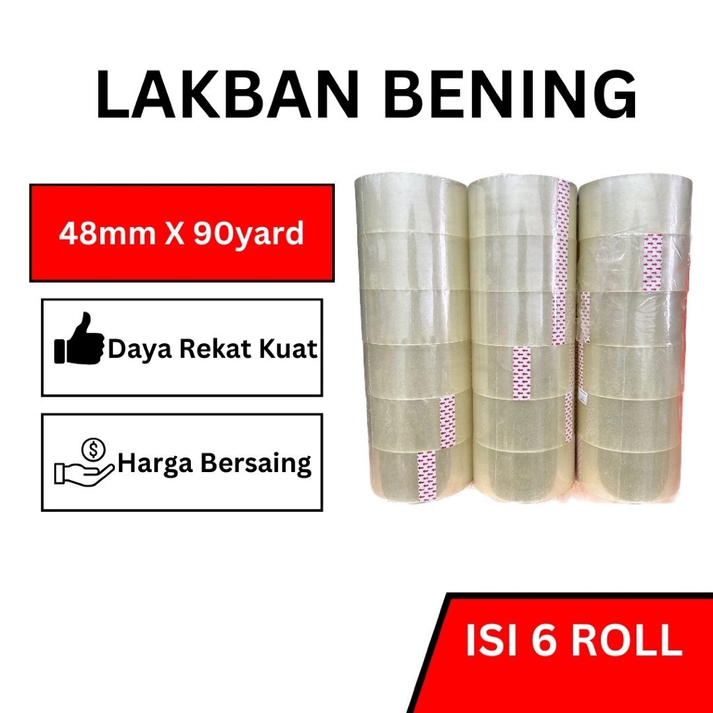Clear & Sticky Duct TAPE (1 Tube = 6 pcs) MATIC TAPE (48mm x 90yard ...