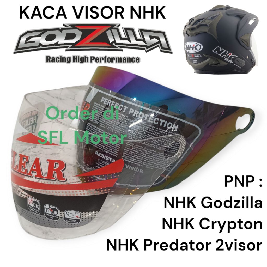 NHK Godzilla Helmet Visor Glass Predator Crypton Helmet Visor | Shopee ...