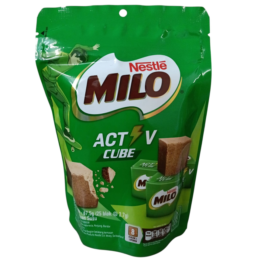 Nestle Milo Active Cube 25 Pouches with Neat Packaging (@2.7gr Each ...