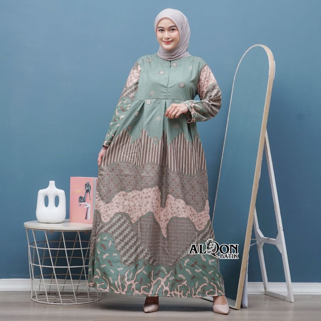 Modern Women's Batik Gamis All Size Jumbo | Batik Dress | Shopee Singapore