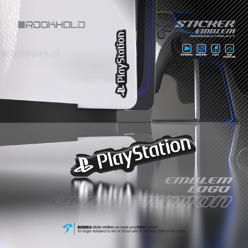 Playstation Logo Embossed Sticker | Playstation Logo Emblem | Emblem ...