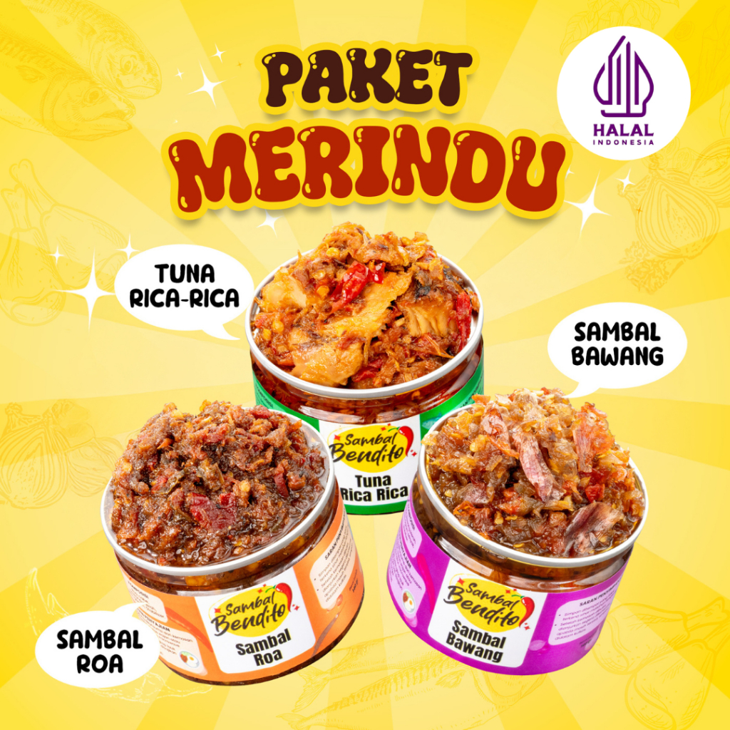 BENDITO - Package of 3, Delicious Tuna Rica, Original Roa Sambal ...