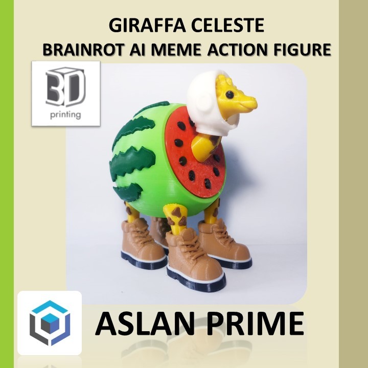 GIRAFFA CELESTE ARTICULATED ACTION FIGURE 3D Print Toy Viral Italian ...