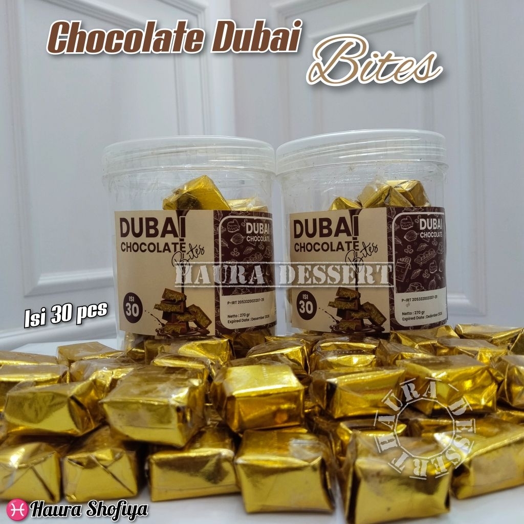 Dubai Bites Chocolate (Contents 30 pcs) Jar Packaging Chocolate ...