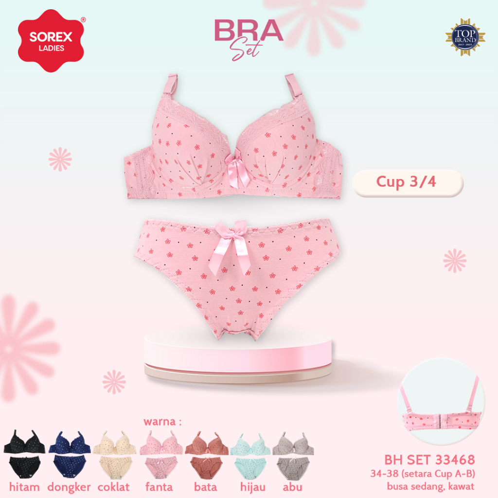 Sorex Bra Set Wire Hooks 3 Equivalent to AB Cup + CD Cutting Mini BH ...