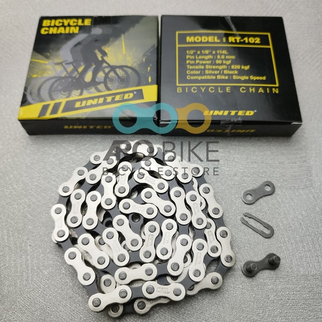 UNITED RT-102 Single Speed 114L Original BLACK Mini Fixie BMX Bike ...