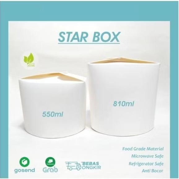 CONTENTS 100 star boxes ivory - noodle box - food pail bowl - rice bowl ...