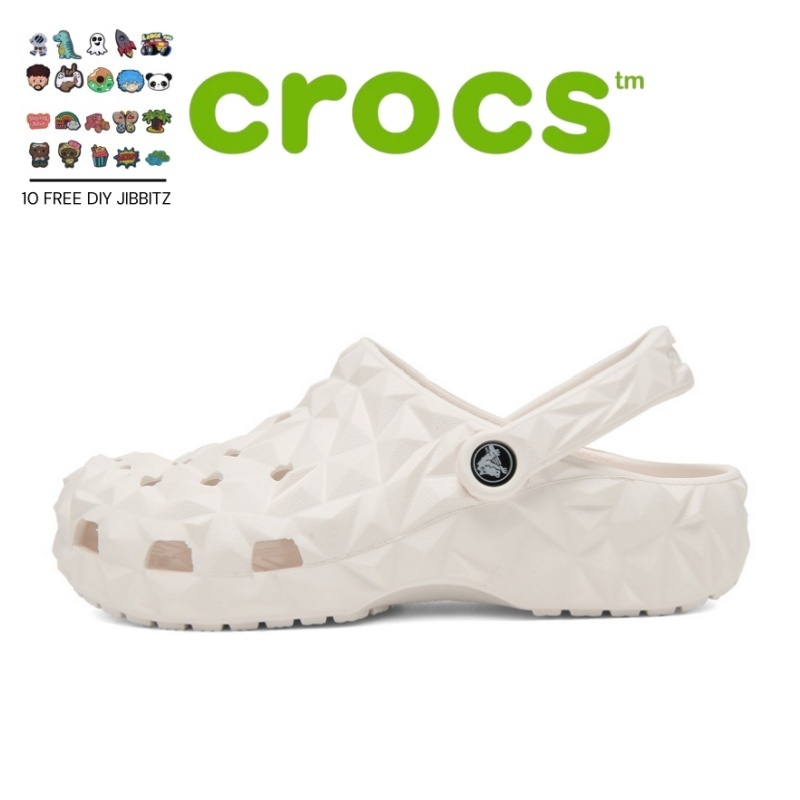 Crocs Classic Geometric Clog Unisex - White | Shopee Singapore
