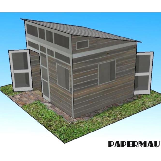 DIY Papercraft Diorama The Modern Shed Print Paper Patterns | Shopee ...