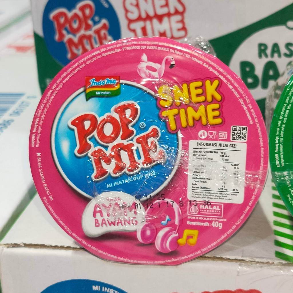 POP Time Snackmie with Chicken and Onion Flavor, 1 carton contains 12 ...