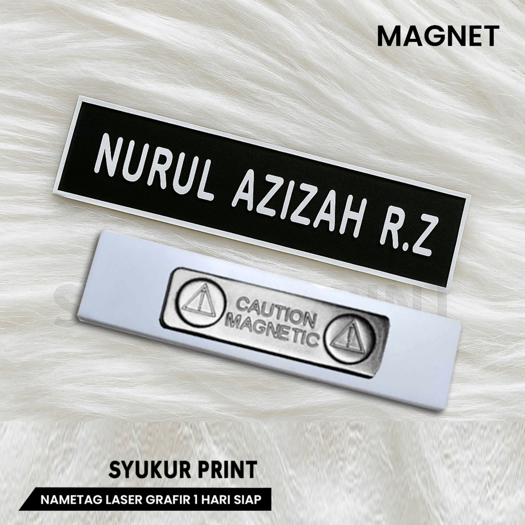 Quality Engraved Name Tag / Acrylic Chest Nameplate / Magnet / Safety ...