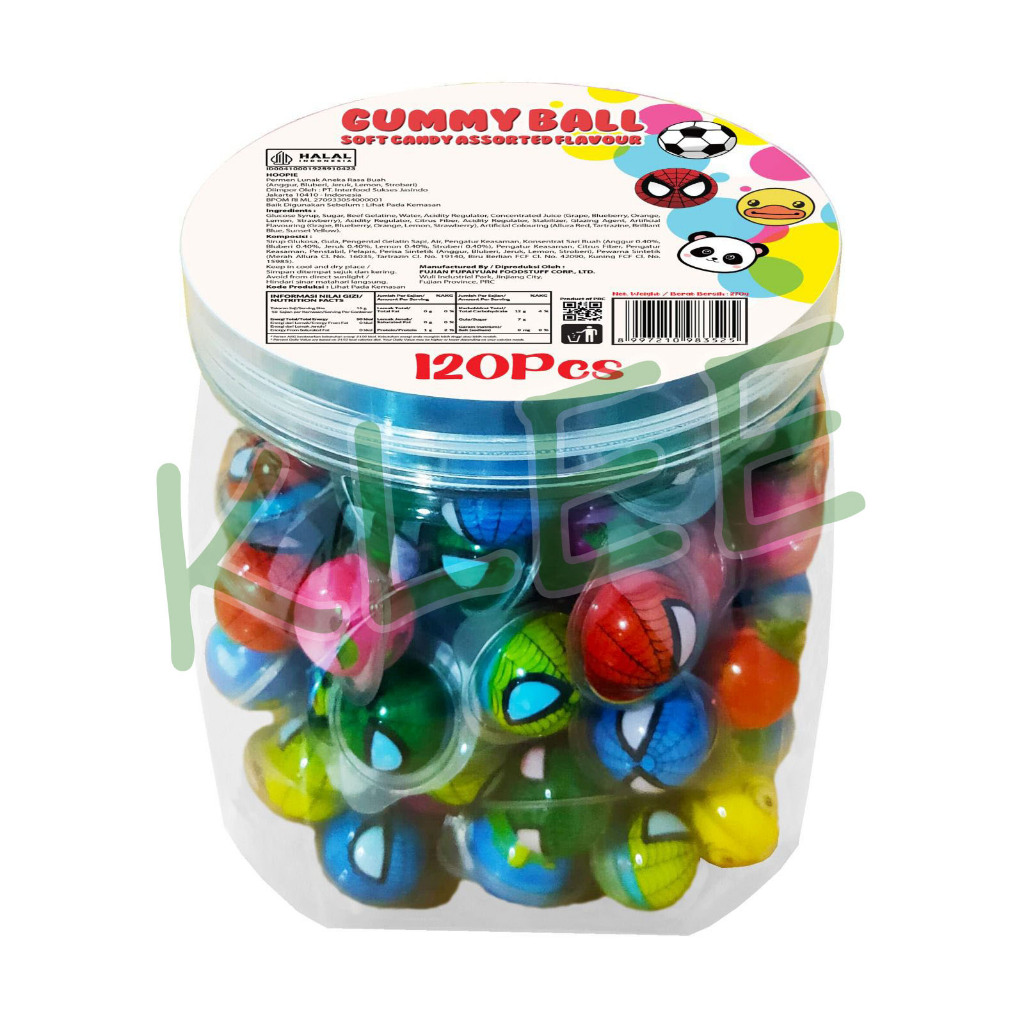 Hoopie Gummy Ball Soft Candy Assorted Flavor - Soft Jelly Gummy Candy ...