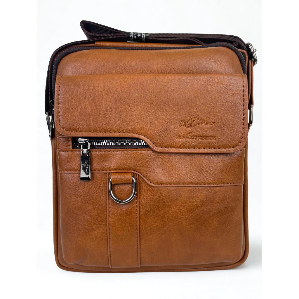 Leather Concept KANGAROO KINGDOM Men's Leather Sling Bag KANGAROO ...