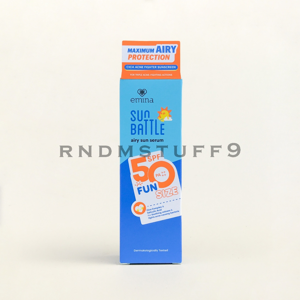 Emina Sun Battle Airy Sun Serum Spf 50 Pa++++ Cica Acne Fighter ...