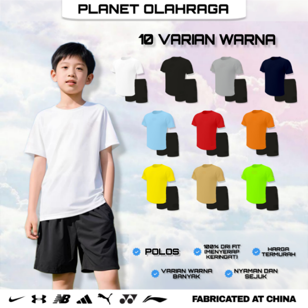 (2-12 Years) CHILDREN'S SPORTS SET / CHILDREN'S PLAIN DRI-FIT SET ...