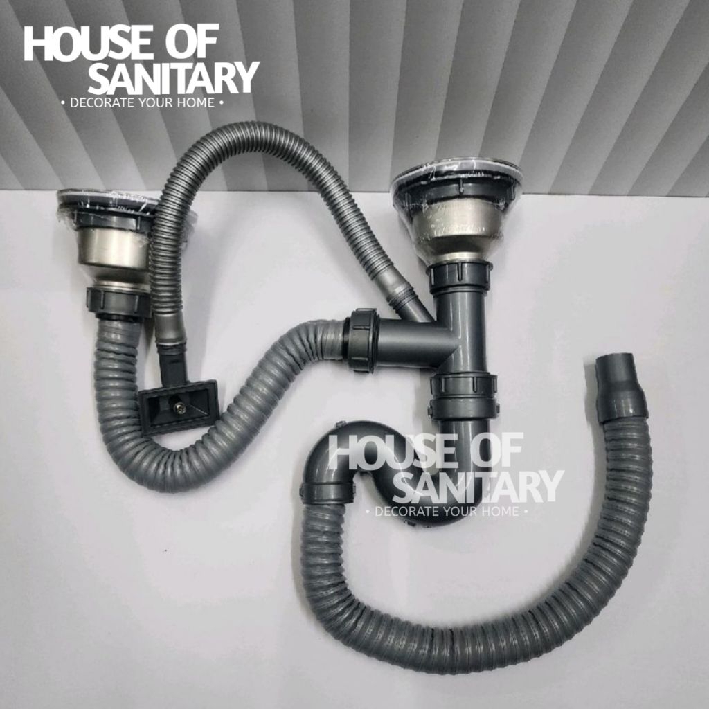 Double S-Shaped Kitchen sink Drain Hose With Overflow / BCP Hose / 2 ...