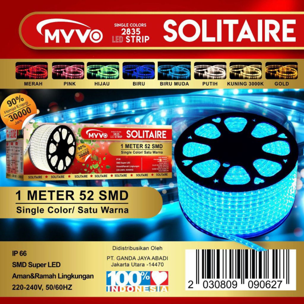 52 SMD/m blue LED strip lights, price per meter | Shopee Singapore