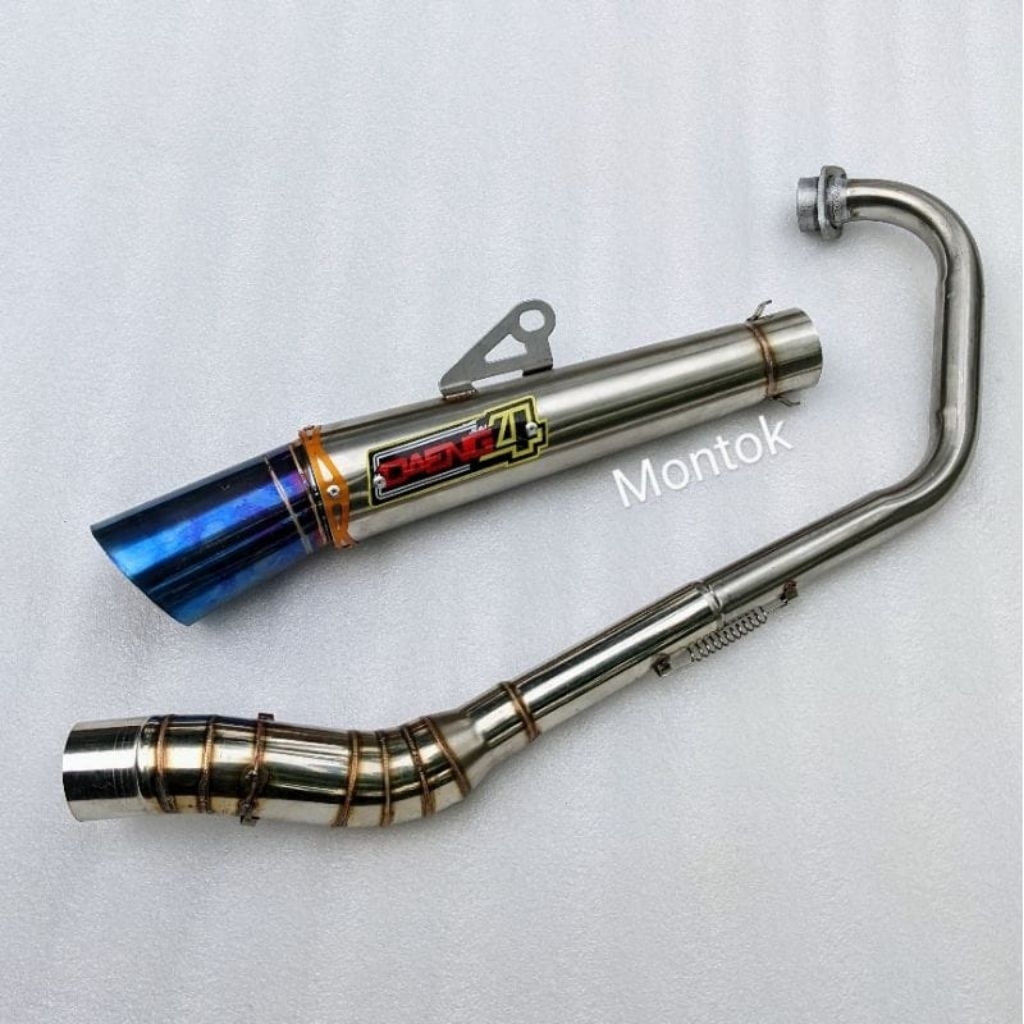 Exhaust racing Daeng sai4 1set open pipe big elbow for Y15ZR Tmx Raider ...