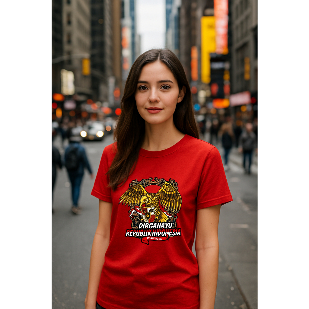 MERAH T-shirt Merdeka Thsirt Garuda Collar Red and White 17An Viral ...