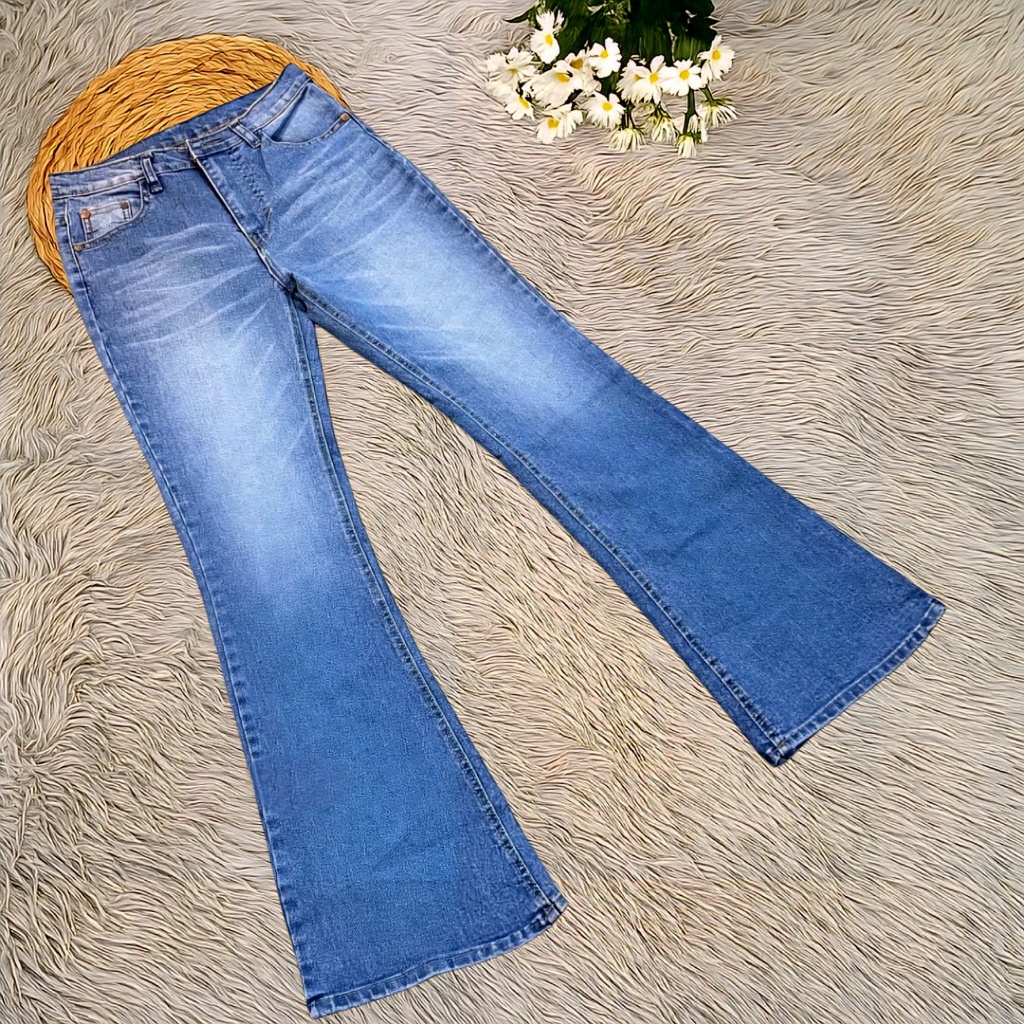 Celana Jeans Cutbray Wanita Premium Highwaist Jeans Retro Vintage ...