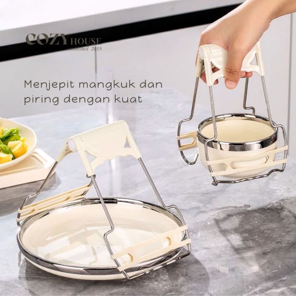 COZYHOUSE TEROZ ASA Clipper Gripper | Hot Bowl Plate Tongs Stainless ...