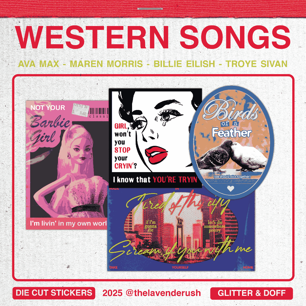 Tldr - Stickers Western Songs - Billie Eilish - Troye Silvian - Ava Max ...