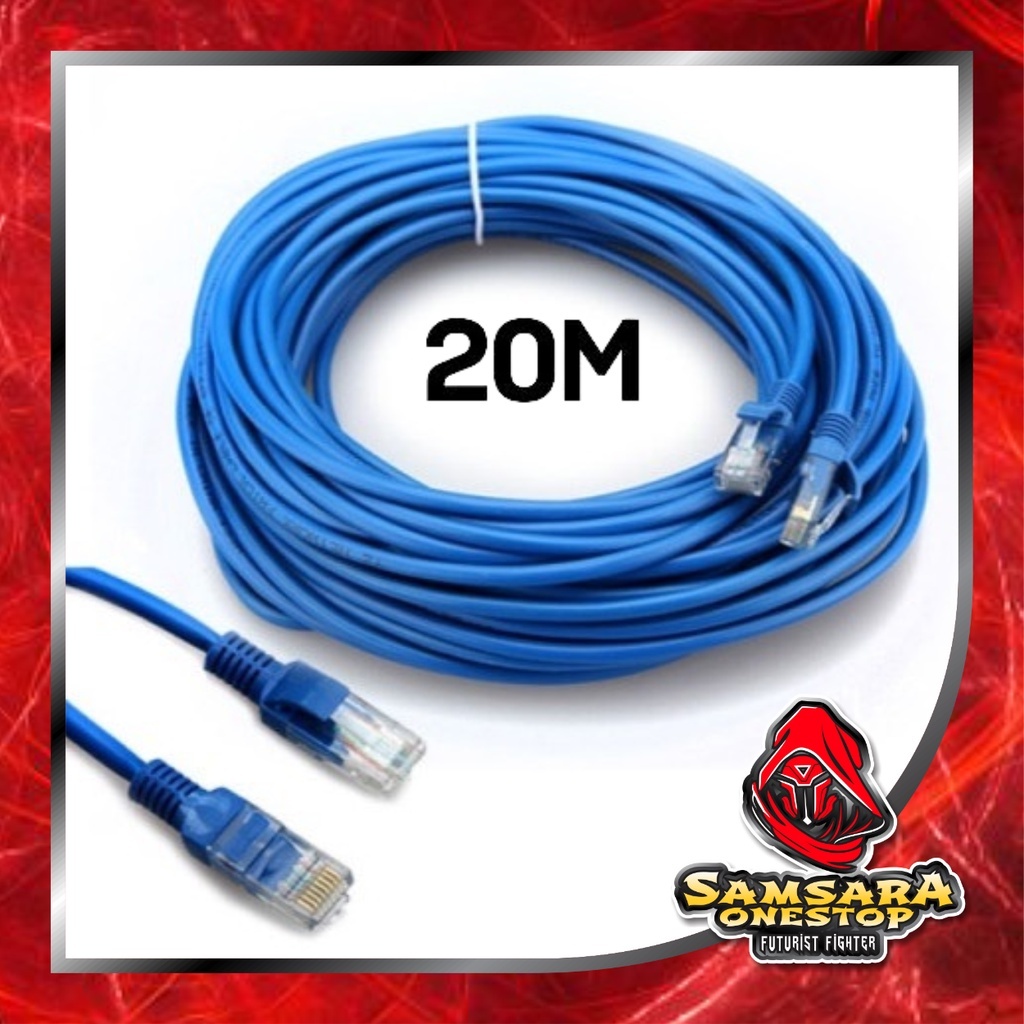 20M Cat5E 20 Meter LAN Cable 20 Meter UTP Cable | Shopee Singapore