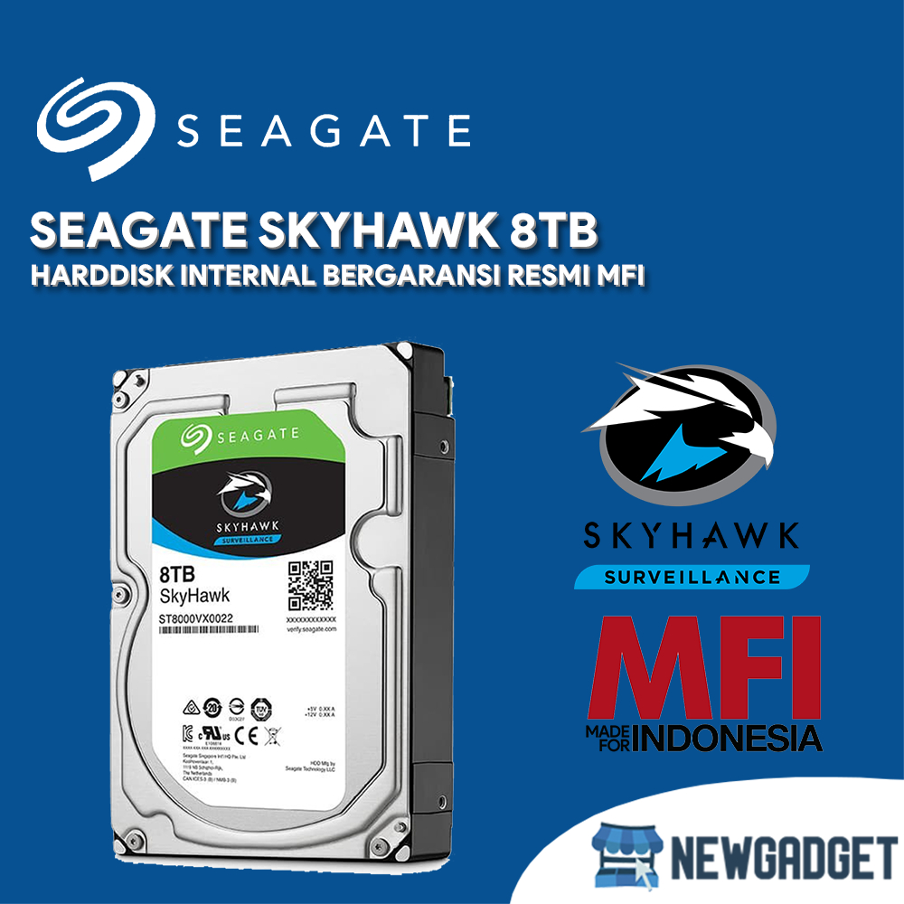 SEAGATE SKYHAWK AI 8TB MFI SKYHAWK SATA HDD/ WITH 3-YEAR OFFICIAL ...