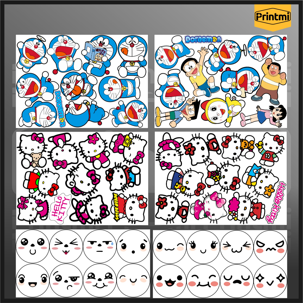 HP MATA Sticker Pack Doraemon kawaii Cute Eyes Sticker Helllo Kitty ...