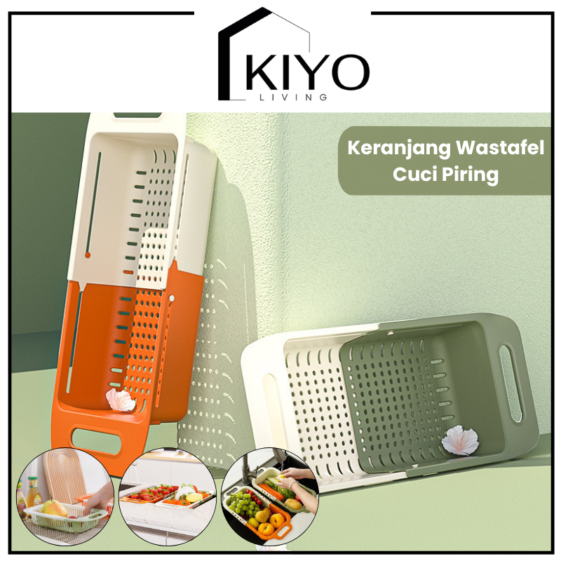 KIYO Dishwashing Sink Basket Multi-Purpose Vegetable and Fruit Drain ...