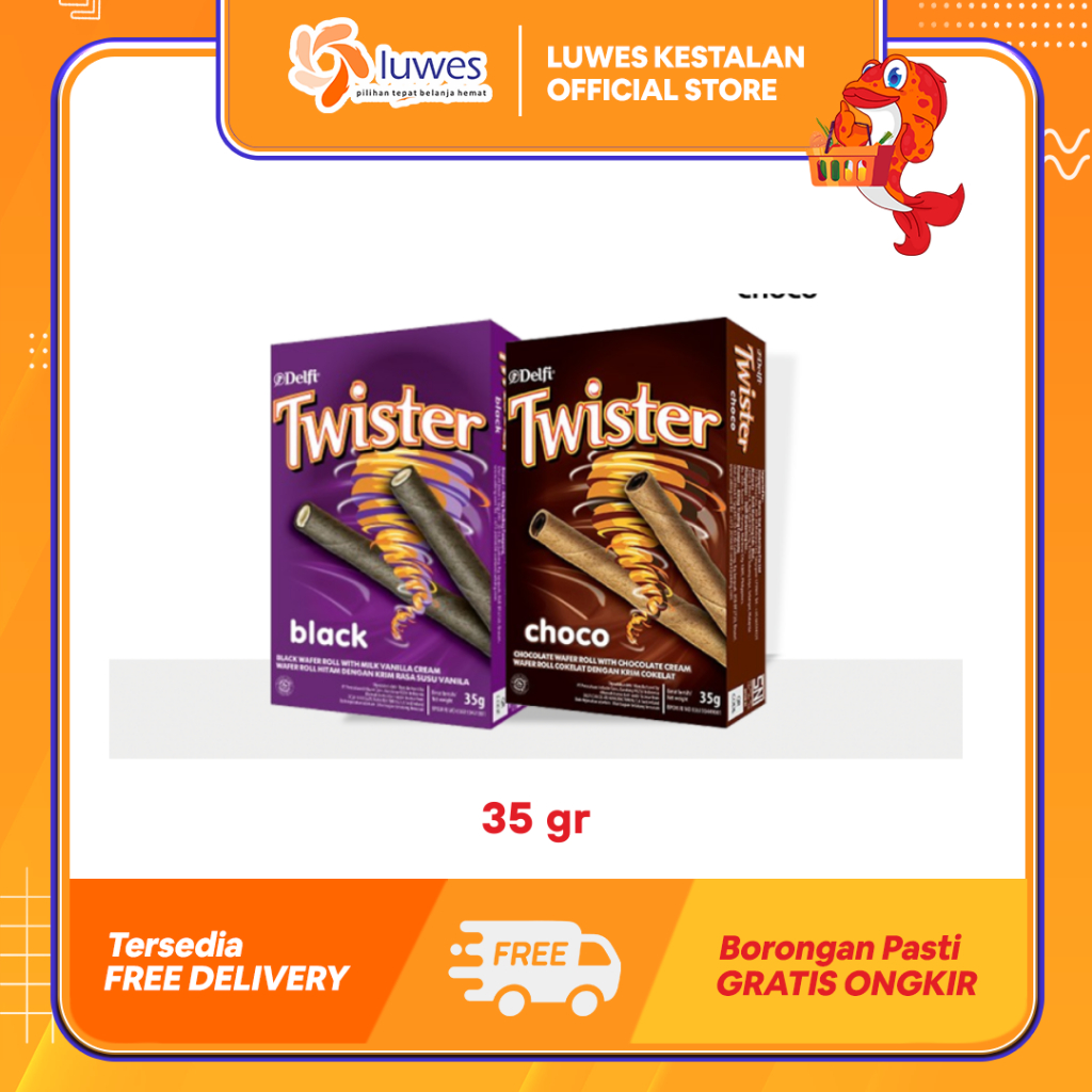 Twister Wafer Roll 35g 140g Black/ Chocolate Choco Wafer Roll/ with ...