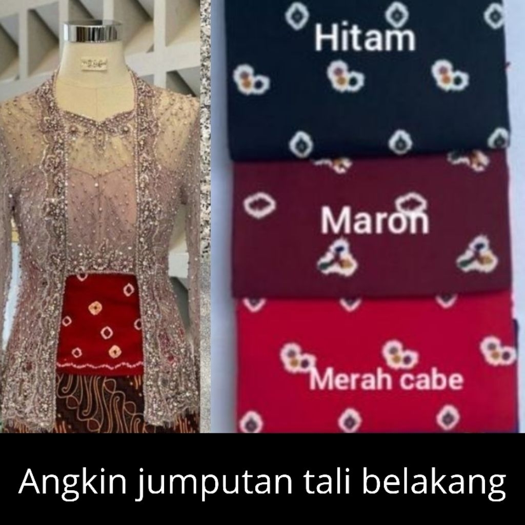 Angkin instant jumputan back strap/obi belt/ dance belt kebaya belt ...