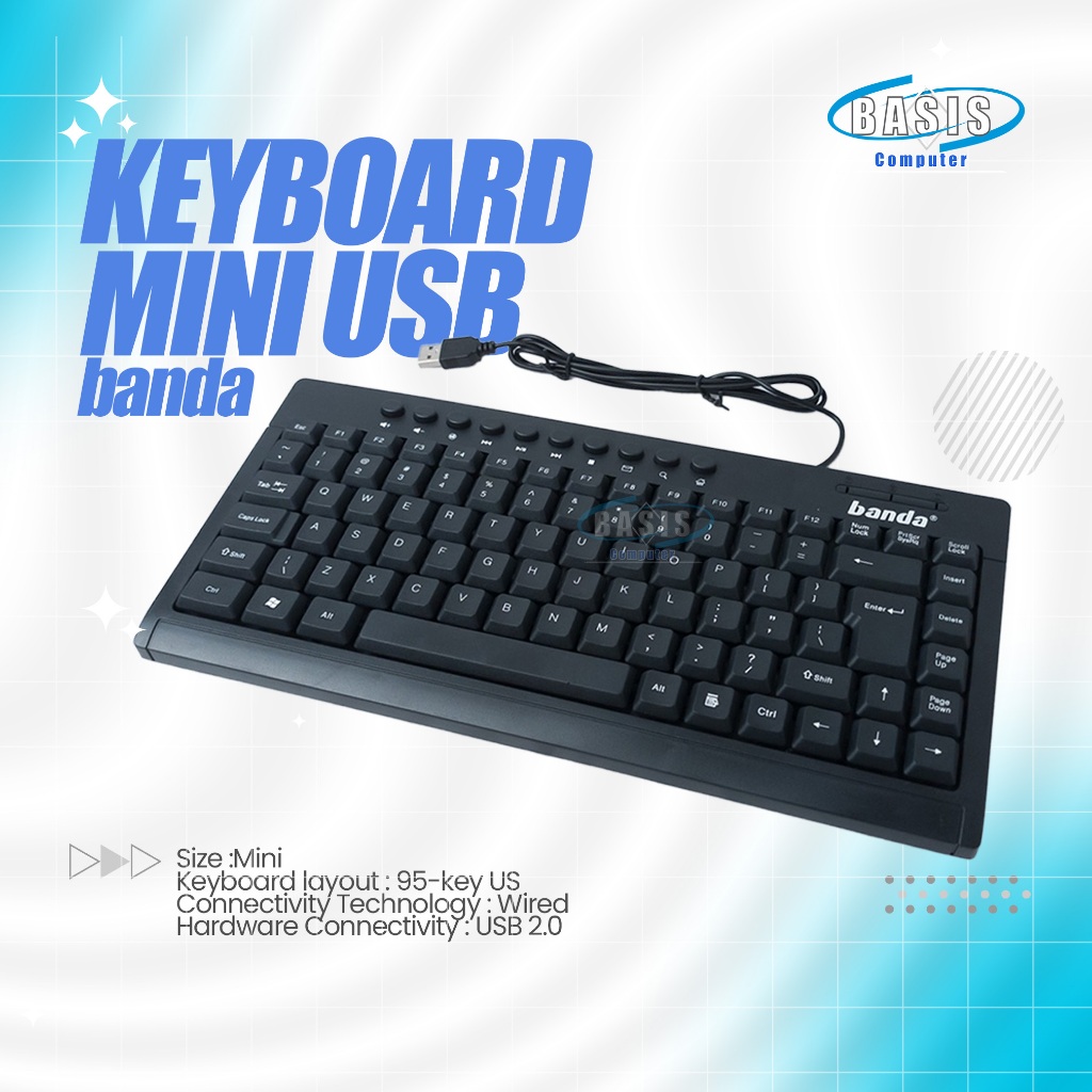 Banda K1000 Wired Mini Keyboard Mini Multimedia Keyboard | Shopee Singapore