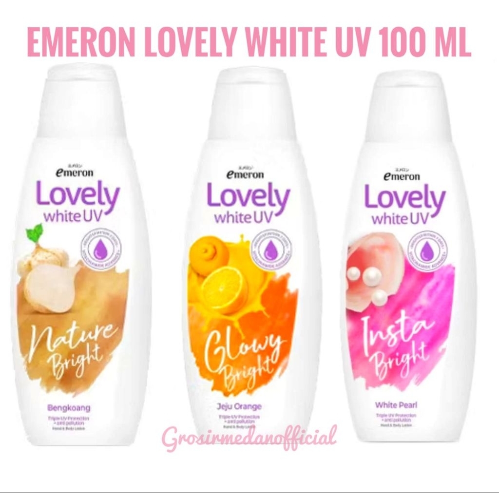 EMERON LOVELY WHITE 100 ML - NATURE BRIGHT BENGKOANG and GLOWY BRIGHT ...