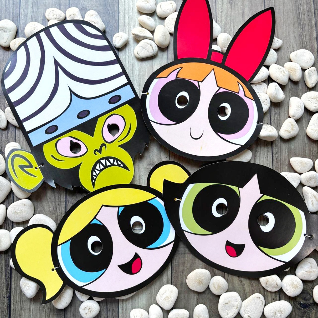 Powerpuff Girls Party Masks Birthday Masks Kids Birthday Accessories ...