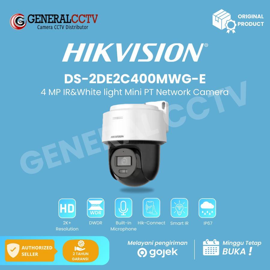 HIKVISION Camera IP DS-2DE2C400MWG-E 4MP PT Camera Outdoor Smart Hybrid-light | Shopee Singapore