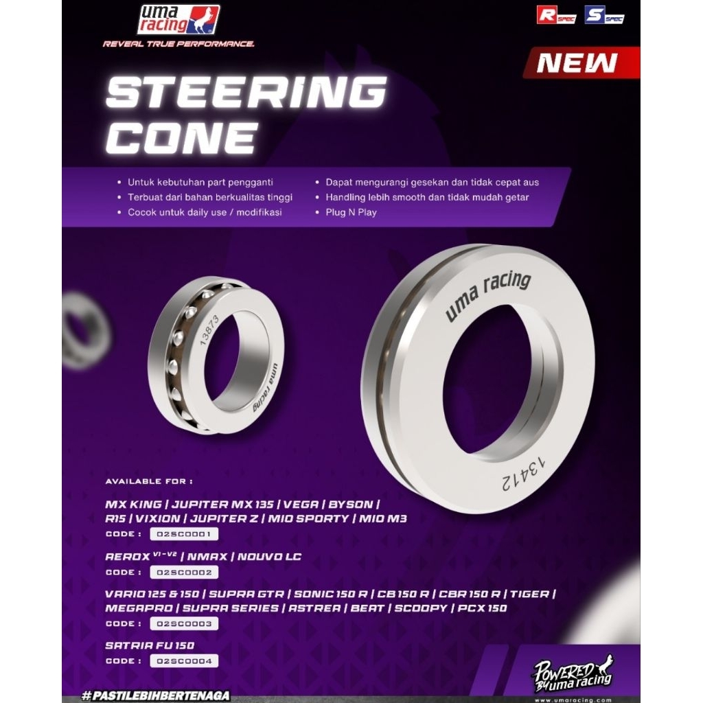 Uma Racing Steering Cone / Komstir Jupiter / Mx / Mx King / Aerox ...