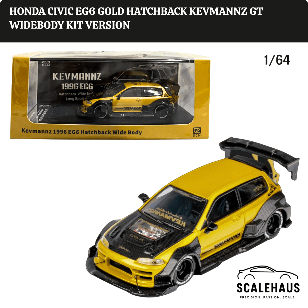 Dcm 1/64 Honda Civic EG6 Gold Hatchback Kevmannz Gt Widebody Kit ...