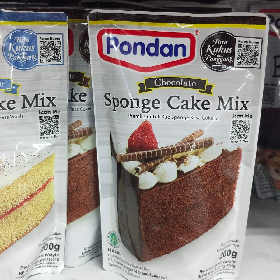 PONDAN Sponge Cake Mix Chocolate flavor 200gr | Shopee Singapore