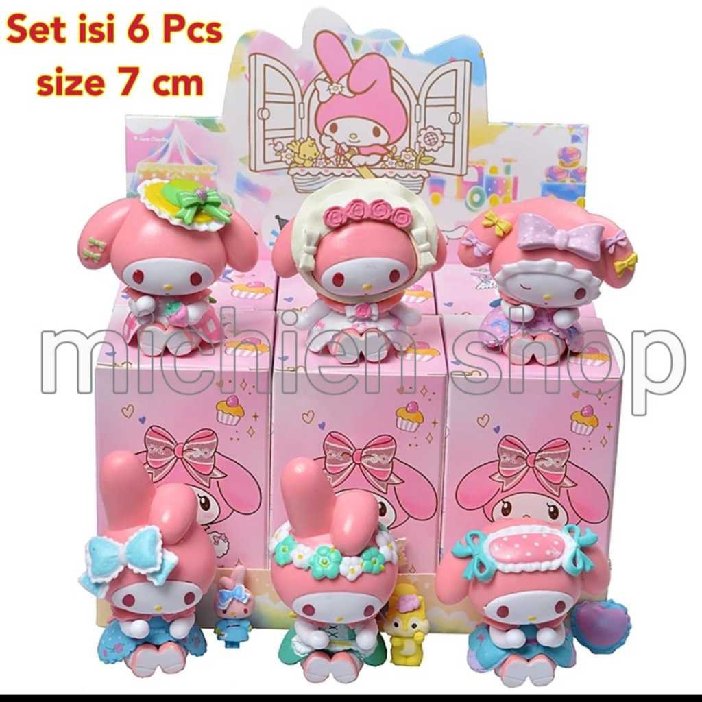 My Melody Blind Box set Contains 6pcs/Sanrio cake Figure Topper Display ...