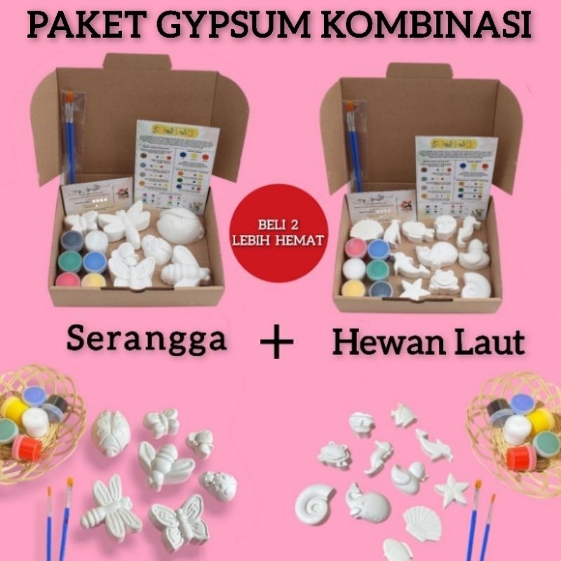 Gypsum Painting Kit Combination Package Set DIY Insect+Sea Animals ...