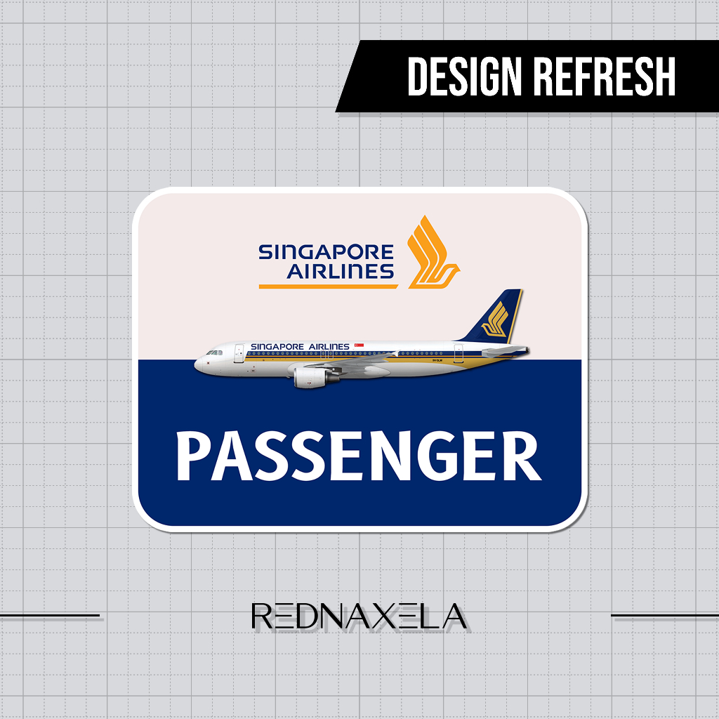 Vinyl Sticker Singapore Airlines Card Model Passenger Sign Sticker ...