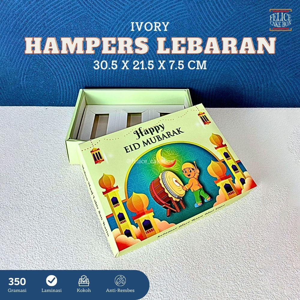 Eid HAMPERS BOX 3 HARDTOP JARS 350GR 30.5X21.5X7.5 CM / DUS EID CAKE ...