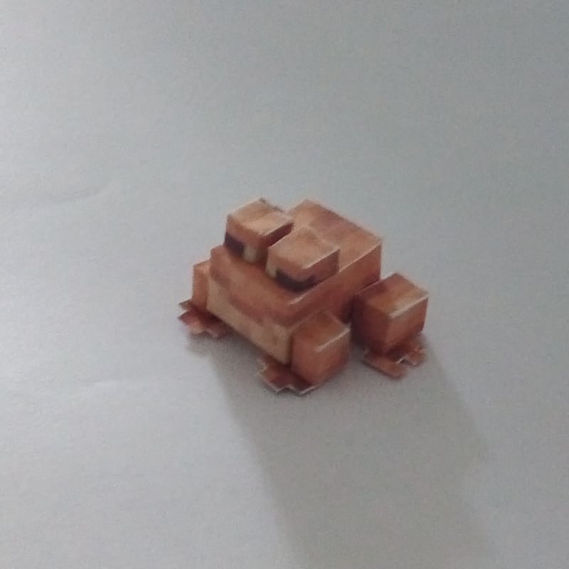 Frog Animal Minecraft Papercraft (not a sheet but already assembled as ...