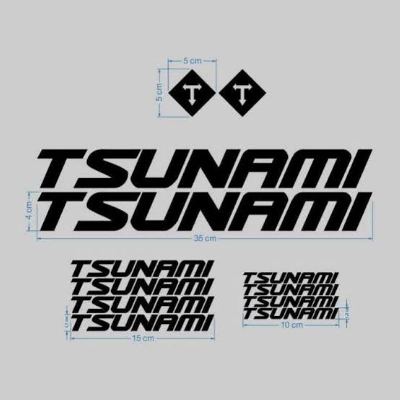 Cutting Tsunami fixie bicycle stickers Sunami MTB Roadbike Bicycle ...