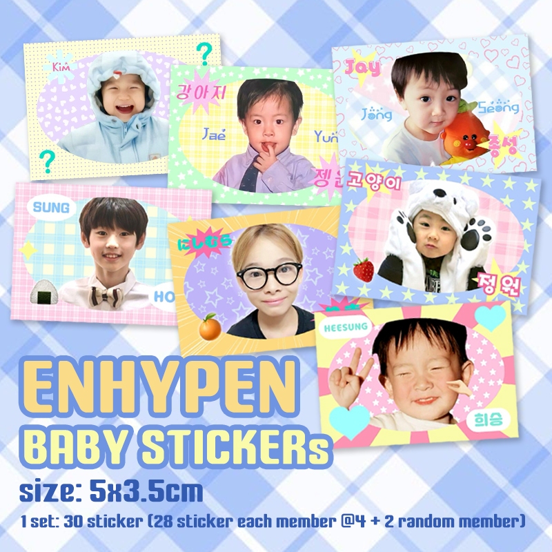 Enhypen Baby Stickers KPOP Mail Thumbnail Stickers Cute Engene | Shopee ...