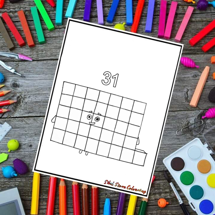 Numberblocks Series Drawing Coloring Paper Part IV (31 - 40) / Drawing ...
