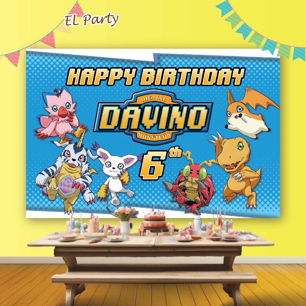 Digimon Birthday Banner Birthday Banner Character Costume Background ...
