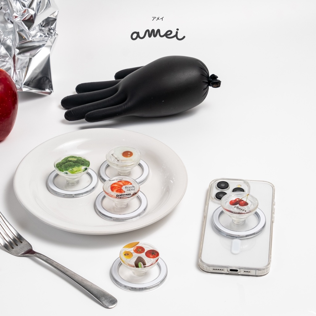 Ameigoods Aesthetic Bite Popsocket Magnetic Magsafe Universal Handgrip For All Types Of HP ...